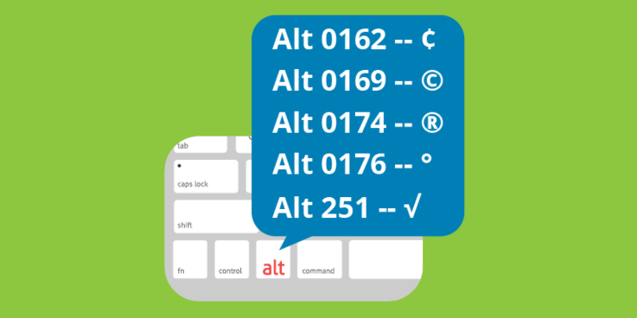 Alt-codes :: 2ndkeyboard